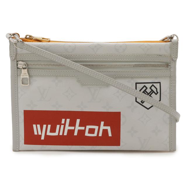 LOUIS VUITTON ルイ ヴィトン モノグラム フラット メッセンジャー ショルダーバッグ 2WAY クラッチバッグ ポーチ M44640