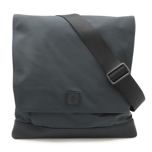 dunhill ダンヒル CHASSIS シャーシ スーパーライト ショルダーバッグ メッセンジャーバッグ ナイロン レザー ダークグレー ブラック 黒 L3N164A
