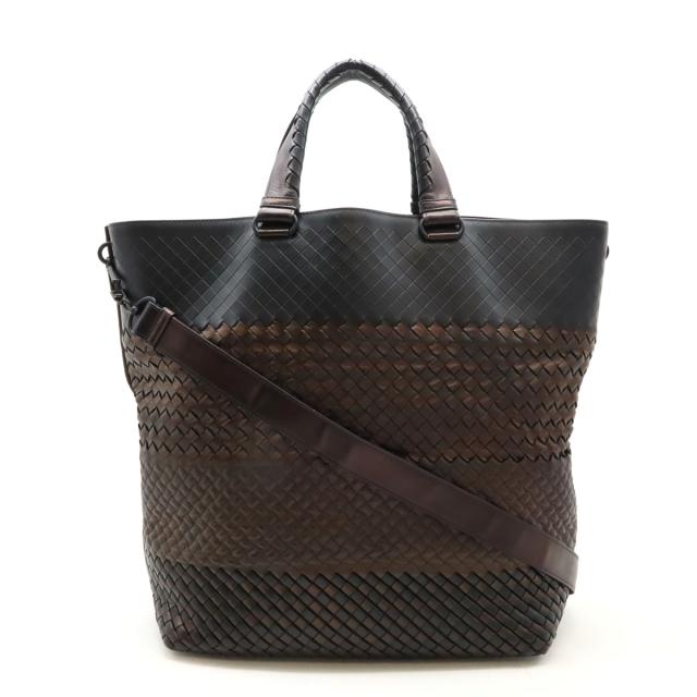 BOTTEGA VENETA ボッテガ ヴェネタ ボッテガベネタ イントレッチオ インペラトーレ トートバッグ 2WAYショルダー レザー ブラック ブラウン