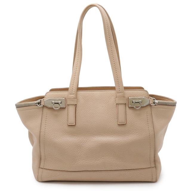 Salvatore Ferragamo サルヴァトーレ フェラガモ アリアナ ヴァーヴ ガンチーニ トートバッグ ショルダーバッグ レザー ピンクベージュ