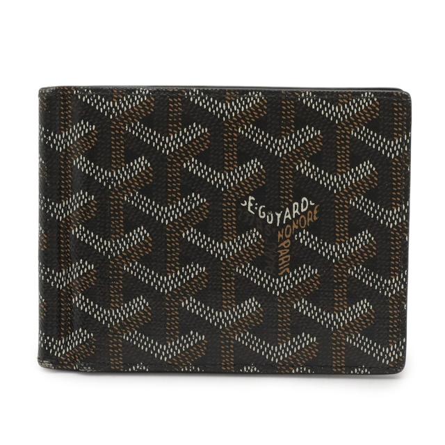 GOYARD ゴヤール サン トマ サントマ 2つ折財布 二つ折り札入れ マネークリップ式 ビルクリップ ヘリンボーン柄 PVC ブラック STTHOMPMLTY02CL02P