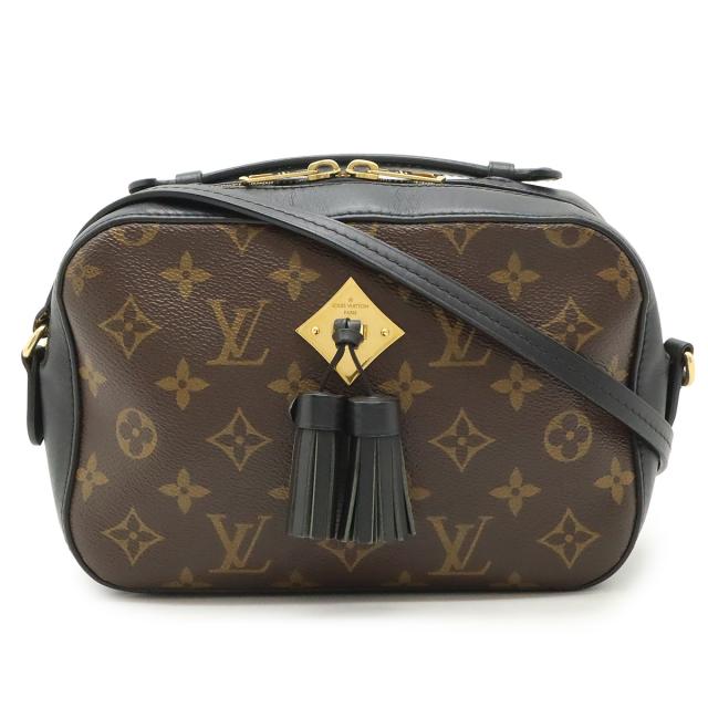LOUIS VUITTON ルイ ヴィトン モノグラム サントンジュ ショルダーバッグ ポシェット 2WAY ハンドバッグ タッセル ノワール 黒 ブラック M43555