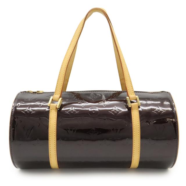 LOUIS VUITTON ルイ ヴィトン モノグラムヴェルニ ベッドフォード ハンドバッグ 筒型 エナメルカーフ レザー アマラント M91996