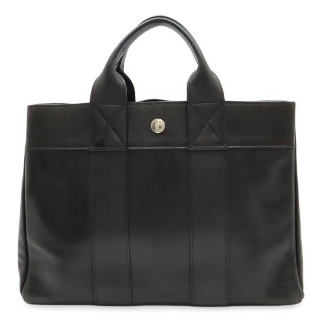 HERMES エルメス フールトゥPM トートPM トートバッグ ハンドバッグ オールレザー ブラック 黒 □E刻印