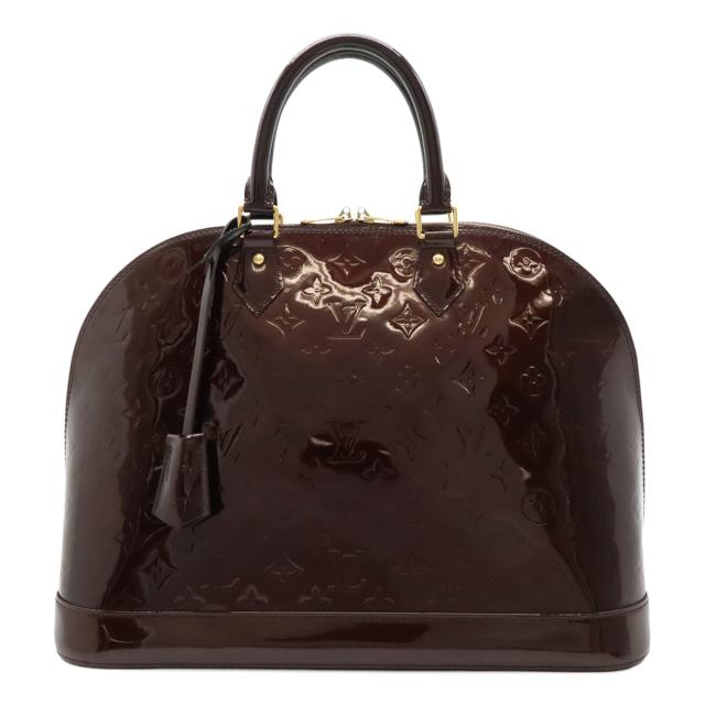LOUIS VUITTON ルイ ヴィトン モノグラムヴェルニ アルマGM ハンドバッグ エナメル パテントレザー アマラント M93595