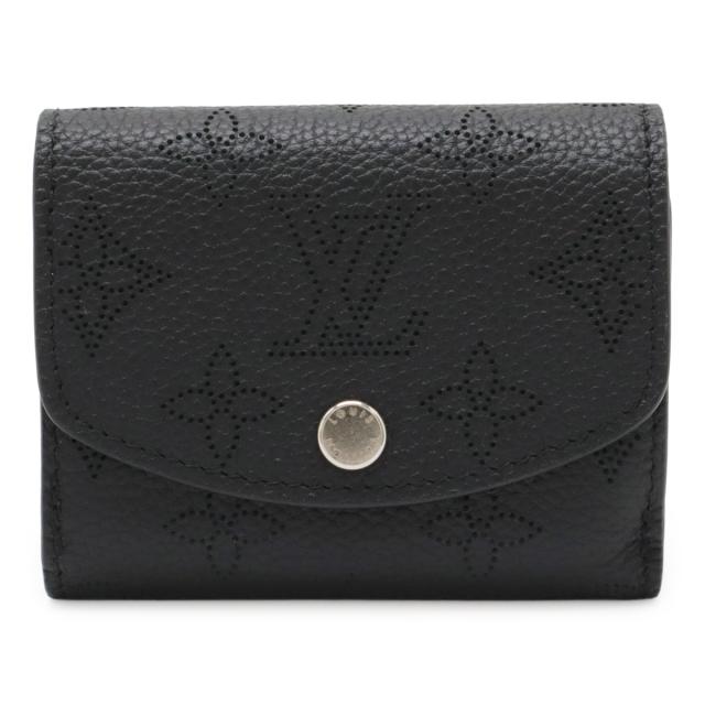 LOUIS VUITTON ルイ ヴィトン モノグラムマヒナ ポルトフォイユ イリス XS 3つ折り財布 三つ折り財布 レザー ノワール 黒 ブラック M67498