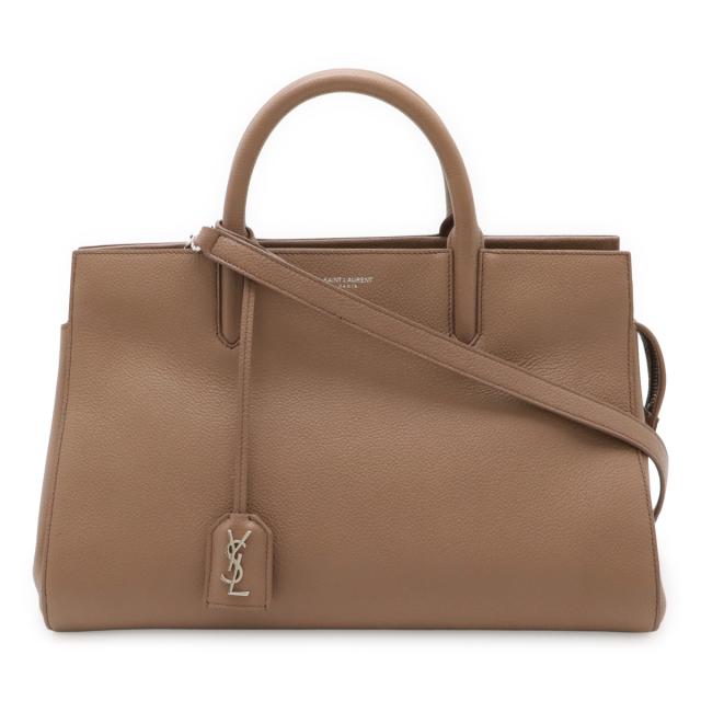 SAINT LAURENT PARIS サン ローラン パリ YSL イブサンローラン カバ リヴ ゴーシュ ハンドバッグ 2WAYショルダー レザー ローズベージュ 400413