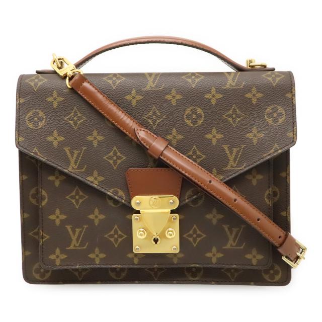 LOUIS VUITTON ルイ ヴィトン モノグラム モンソー28 セカンドバッグ ハンドバッグ ビジネスバッグ 2WAY ショルダーバッグ M51185