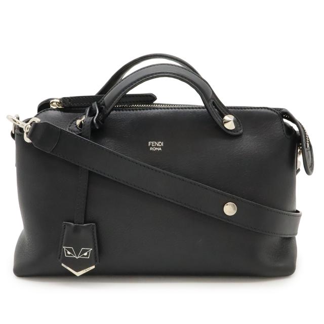 FENDI フェンディ BY THE WAY バイザウェイ ミディアム ハンドバッグ 2WAY ショルダーバッグ レザー ブラック 黒 シルバー金具 8BL124