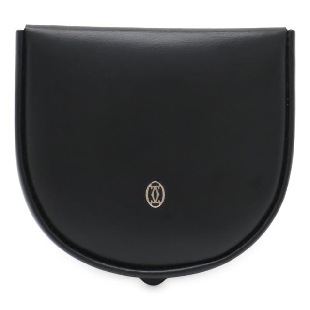 Cartier カルティエ パシャ ドゥ カルティエ ケース 小銭入れ パース レザー 黒 ブラック シルバー金具