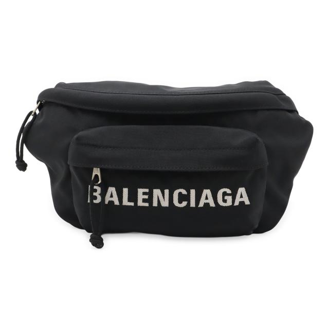 BALENCIAGA バレンシアガ WHEEL ウィール ロゴ ボディバッグ ウエストポーチ ベルトバッグ ナイロンキャンバス ブラック 黒 ネイビー 533009