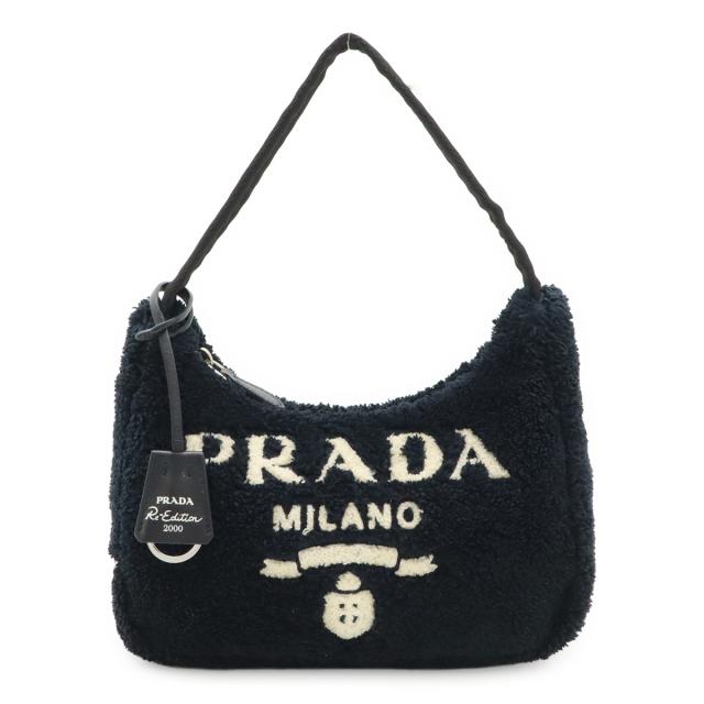 PRADA プラダ テリー Re-Edition 2000 ミニバッグ ショルダーバッグ ハンドバッグ トライアングルロゴ パイル NERO 黒 ブラック 1NE515