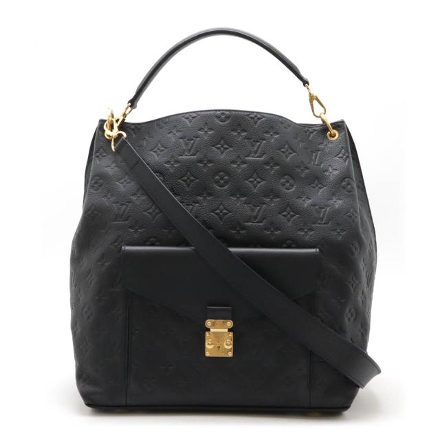 LOUIS VUITTON ルイ ヴィトン モノグラムアンプラント メティス トートバッグ 2WAY ショルダーバッグ レザー アンフィニ 濃紺 M40808