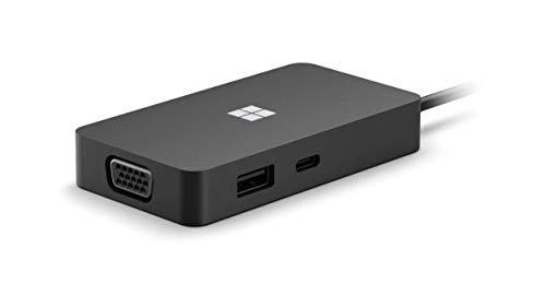 マイクロソフト USB-C トラベル ハブ SWV-00006 : ドッキングステーション 軽量 マルチUSB HDMI 有線LAN アクセサリ充電 ( ブラック ) Windows Mac Android Chrome Surface
