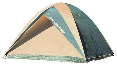 キャプテンスタッグ(CAPTAIN STAG) テント プレーナドームテント M-3102 ドーム型 5~6人用 PU・防水加工 シームレス加工 キャリーバッグ付き グリーン