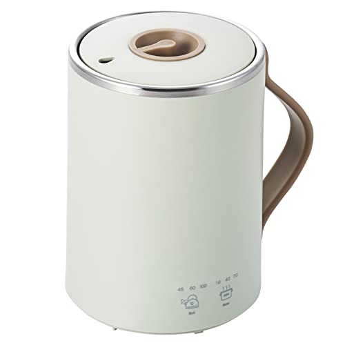 エレコム マグカップ型電気なべ 電気ケトル COOK MUG クックマグ 350mL  湯沸かし 煮込み 温度調節 タイマー 保温  ミントグリーン HAC-EP01GR