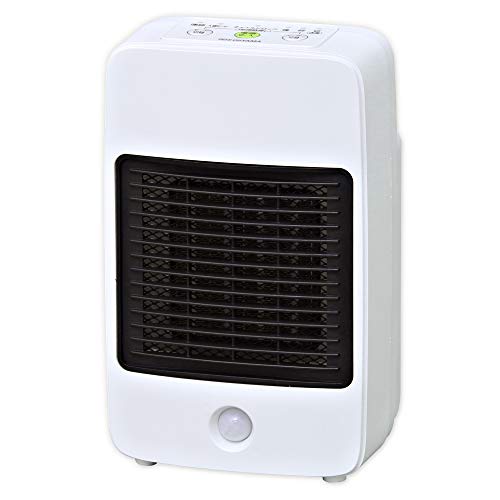 アイリスオーヤマ ヒーター セラミックファンヒーター 人感センサー付き 800W 小型・中型 ~5畳 マイコン式 幅17.6×奥行14.7×高さ28cm JCH-M082T ホワイト