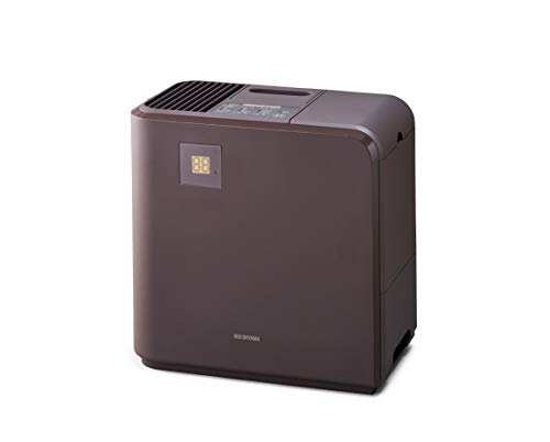 アイリスオーヤマ 加湿器 大容量 5.0L 19畳 ハイブリッド式 ( 加熱式 スチーム + 気化式 ) 加湿表示あり 加湿量 700ml/h 連続17時間 HVH-700R1-T ブラウン