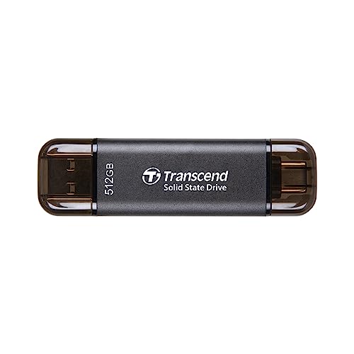 トランセンドジャパン トランセンド ポータブルSSD 512GB 高速 最大1050 MB/s 超小型,軽量11g Type-A/Type-C 両対応 PS4/PS5 動作確認済 USB 10Gbps TS512GESD310C