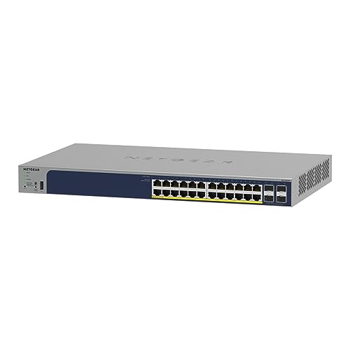 【正規品】 ネットギア NETGEAR スイッチングハブ 24ポート 1G (SFPx4) PoE+ (380W) 金属筐体 リミテッドライフタイムハードウェア保証 クラウド管理 スマートスイッチ GS728TPP-300JPS