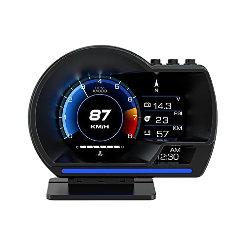 wiiyii HUDヘッドアップディスプレイAP-6は、故障診断、加速テスト、ブレーキテストを備えたすべての車、OBD + GPSモードに適しています