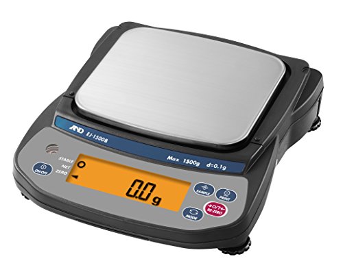 A&D パーソナル天びん EJ-1500B ≪ひょう量:1500g 最小表示:0.1g 皿寸法:127(W)*140(D)mm 検定無≫