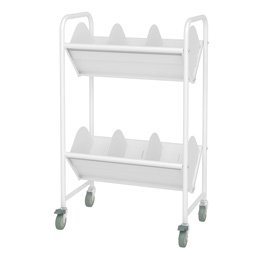 トヨダプロダクツ ファイルワゴン 2段 キャスター付 ホワイト BR-2L