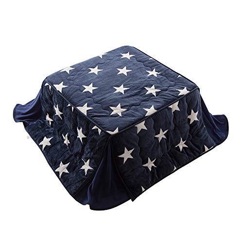 ナイスデイ こたつ布団・こたつマット 星柄ネイビー 正方形(80×80cm) 14755107