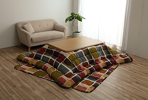 イケヒコ こたつ布団 長方形 ムーブ 約205×245cm マルチ パッチワーク 日本製 ふっくら #5994939