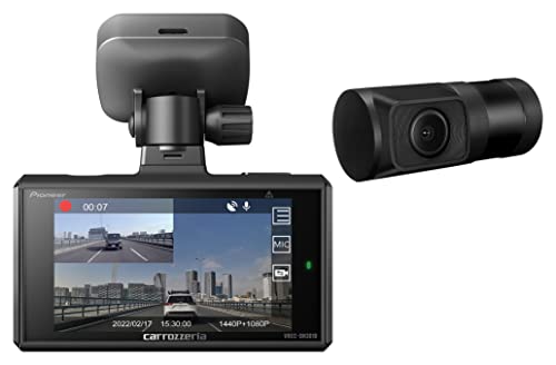 カロッツェリア パイオニア 前後2カメラ ドライブレコーダー VREC-DH301D 前370万画素/後200万画素 前後SONY製STARVIS搭載 3インチ液晶 前WQHD/後フルHD 駐車監視対応 対角前135/後128 連続/