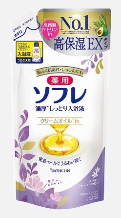 バスクリン 薬用ソフレ　濃厚入浴液　ホワイトフローラル　つめかえ用　４００ｍｌ×12パック