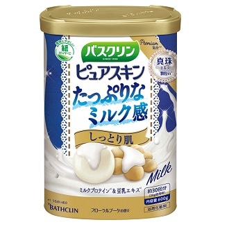 バスクリン バスクリン　ピュアスキン　たっぷりミルク感　しっとり肌　６００ｇ×12パック