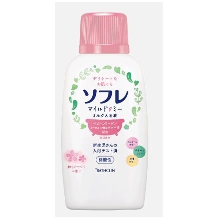 バスクリン ソフレ　マイルドミー　入浴液　本体　サクラの香り　７２０ｍｌ×12パック