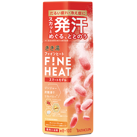バスクリン きき湯　ファインヒート　スマートモデル　ホットシトラスの香り　４００ｇ×12パック