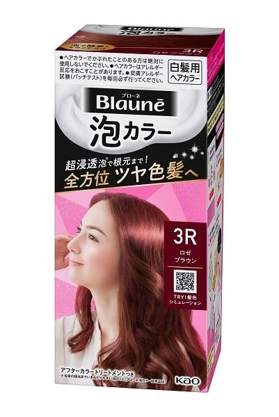 花王 ブローネ泡カラー　３Ｒ　ロゼブラウン×12パック