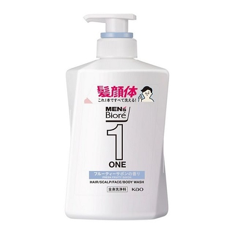 花王 メンズビオレＯＮＥ　オールインワン全身洗浄料　フルーティーサボンの香り　本体　４８０ｍｌ×12パック