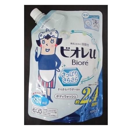 花王 ビオレｕ　さっぱりさらさら　つめかえ用　８２０ｍｌ×12パック