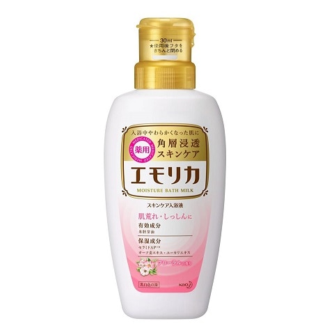 花王 エモリカ　薬用スキンケア入浴液　フローラルの香り　本体　４５０ｍｌ×12パック