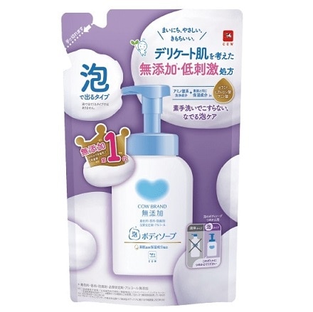カウブランド　無添加泡ボディソープ　つめかえ用　４５０ｍｌ×12パック