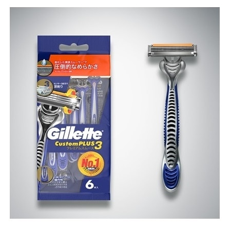 P＆G ジレット　カスタムプラス３　プレミアムスムース　６本入×12パック