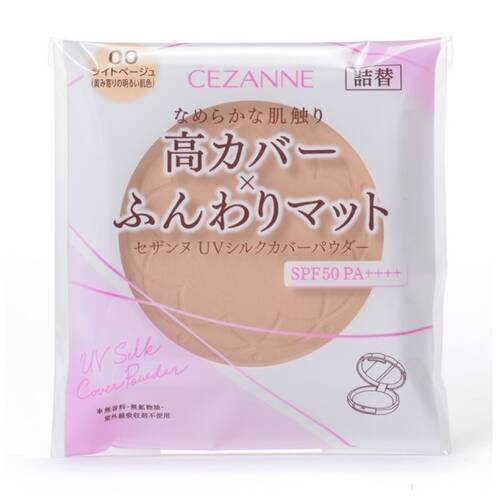 セザンヌ　ＵＶシルクカバーパウダー　００　ライトベージュ　詰替×12パック