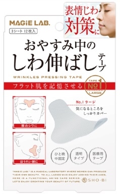 SHO-BI しわ伸ばしテープ　ラージタイプ　３シート　１２枚入り×12パック