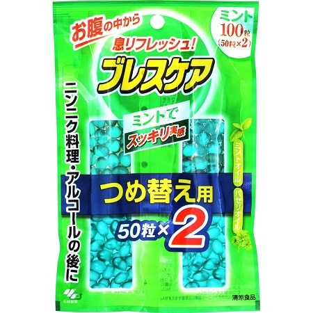 小林製薬 ブレスケアミント　つめかえ用　１００粒×12パック