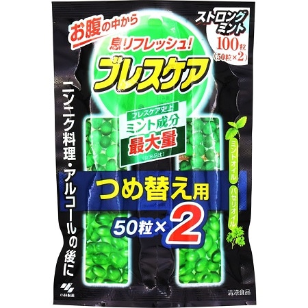 小林製薬 ブレスケア　ストロングミント　つめかえ用　１００粒×12パック