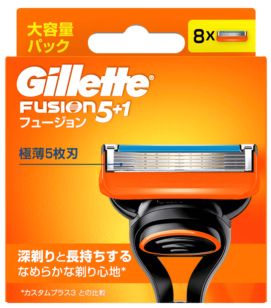 ジレット　フュージョンマニュアル　替刃８個×5パック