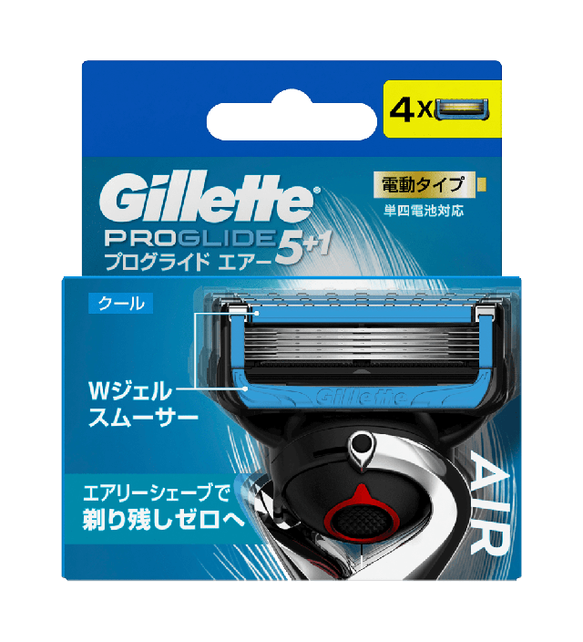 P＆G ジレット　プログライドエアー電動　替刃４Ｂ×5パック