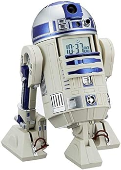 スター・ウォーズ R2-D2 目覚まし時計 音声・アクション付き 白 リズム時計 8ZDA21BZ0(中古品)