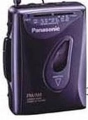 Panasonic FM/AMチューナー内蔵 ポータブルステレオラジオカセットプレーヤー RQ-V35-(中古品)