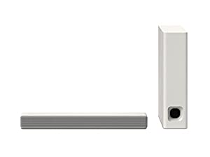 ソニー サウンドバー 2.1ch NFC/Bluetooth ホームシアターシステム クリームホワイト HT-MT300 WM(中古品)