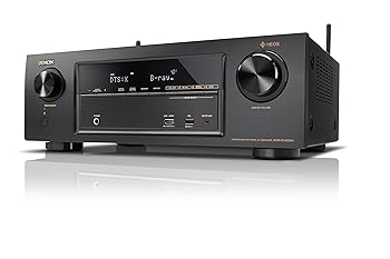 Denon AVレシーバー 7.2ch Dolby Atmos/DTS:X/HEOS機能搭載 エントリークラス ブラッ (中古品)
